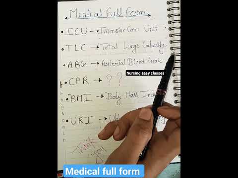 Medical full form (essential for medical study)#medicalterminology