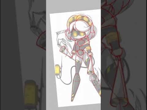 Liam Vickers V concept art but I made it look like her final design (Murder Drones, speed draw)