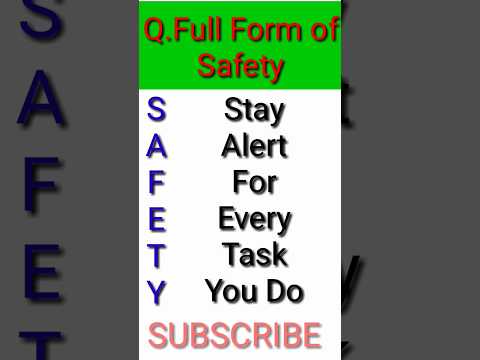 full Form of safety #fire #safetyfirst #safetyofficer #safetyjob #safetycourse #safety_officer