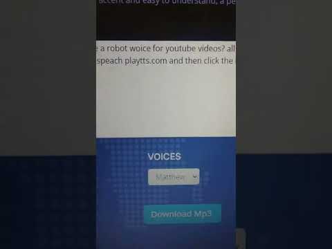 How to get a robot voice for YouTube vids