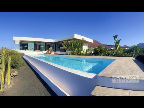 Luxury Modern 3 Bedroom Detached Villa With Sea Views In Las Breñas 16 Meter Pool And Garage