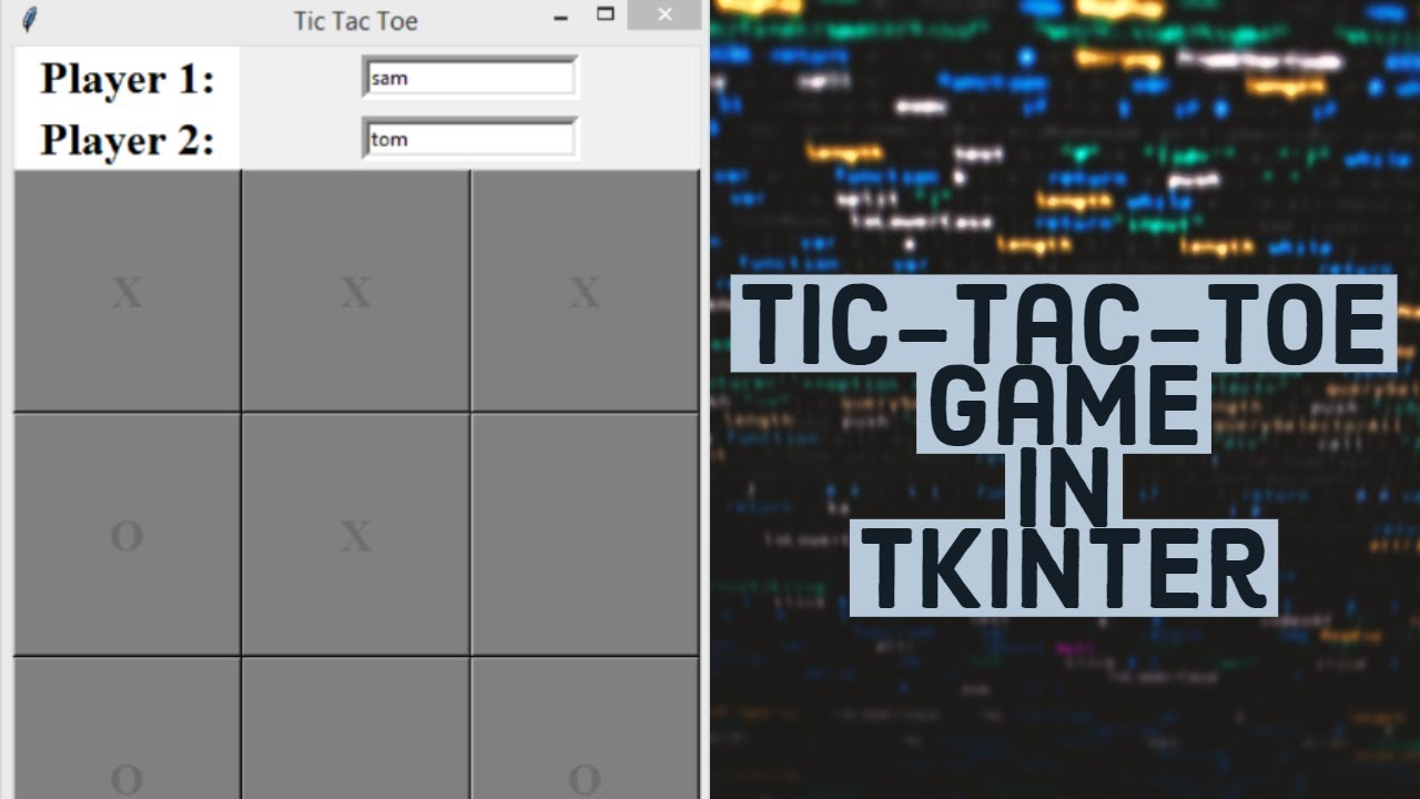 Tkinter Python GUI Tutorial For Beginners - Tic-Tac-Toe Game in python 3 Tkinter