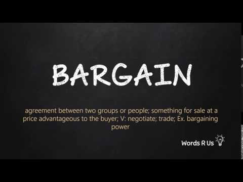 How to Pronounce BARGAIN in American English