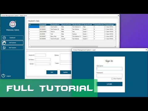 C# Full Tutorial - School Management System with Source Code