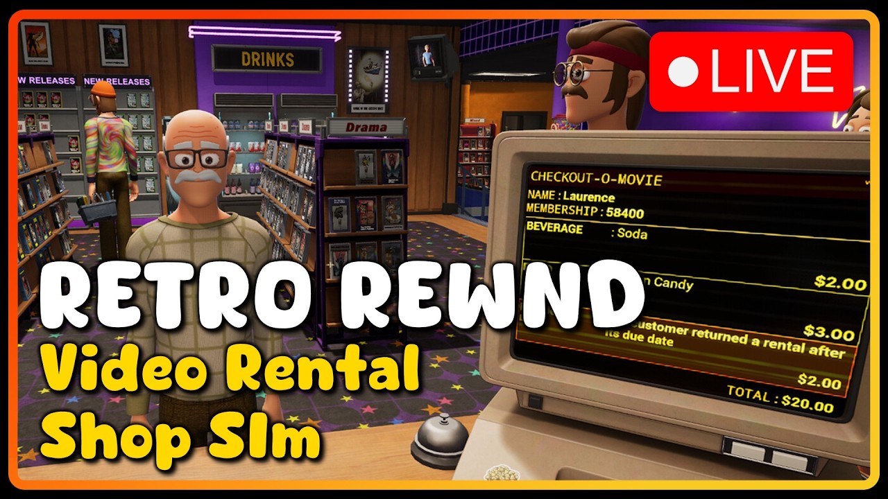 RETRO REWIND - Video Rental Shop Sim - PC Gameplay
