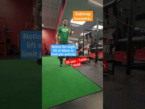 Subscapularis Isometric (Shoulder Internal Rotation Isometric)