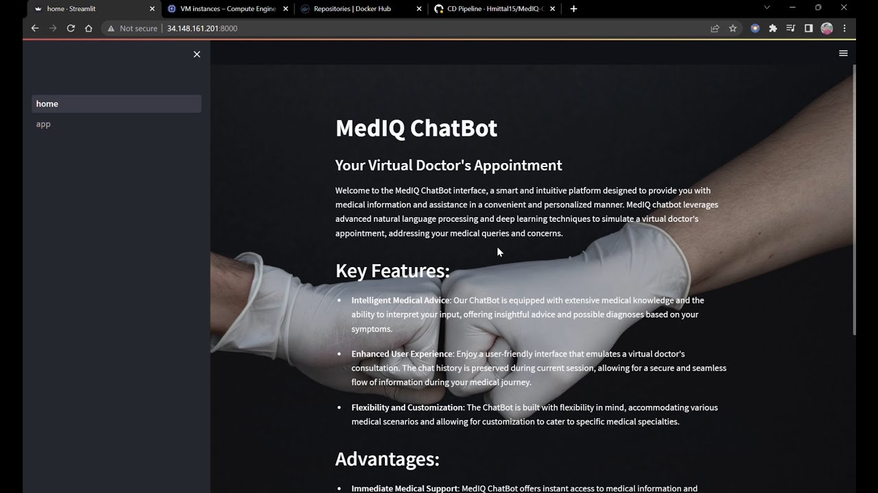 AI Healthcare Chatbot | NLP | LSTM RNN Model | Deep Learning | GitHub CI/CD pipeline