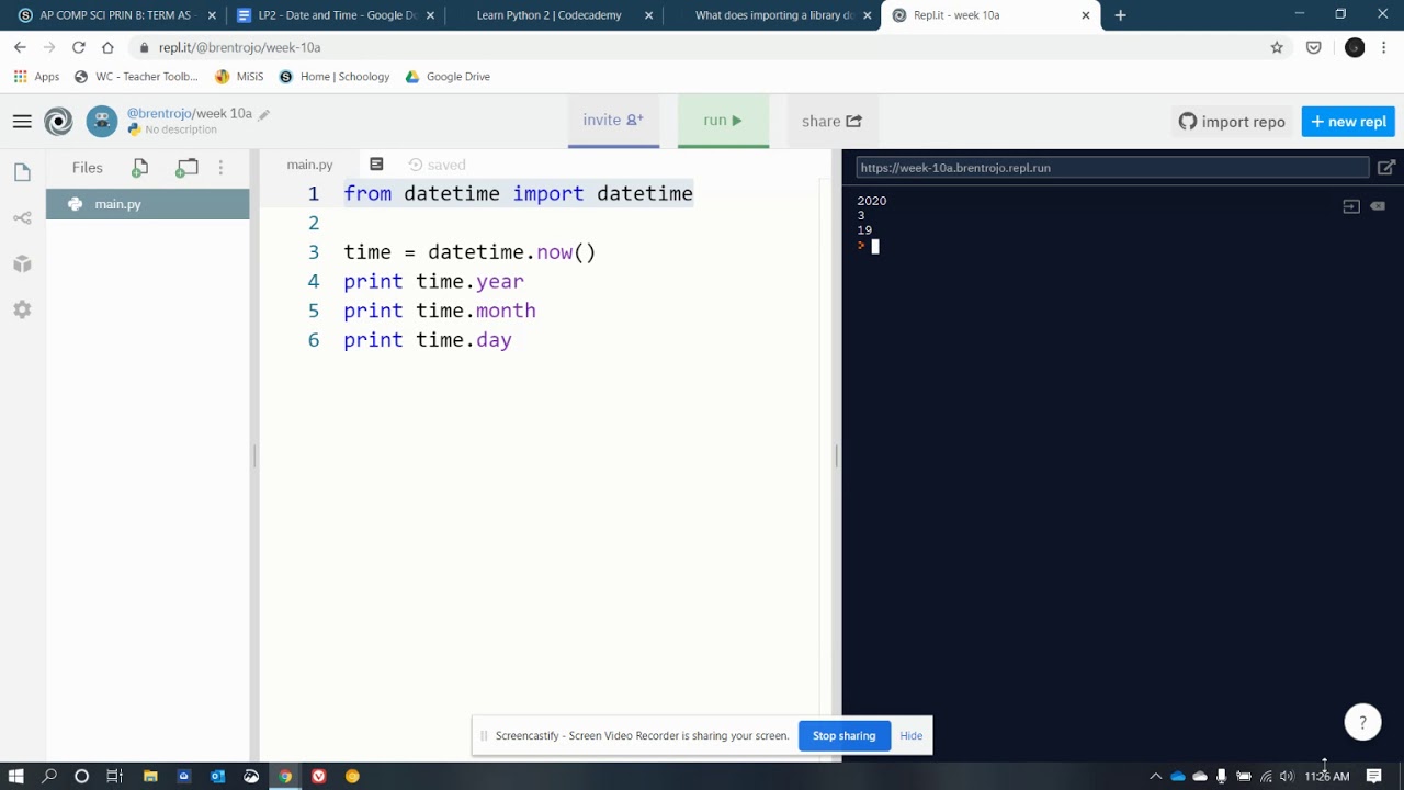 Learn Python 2 - Date and Time