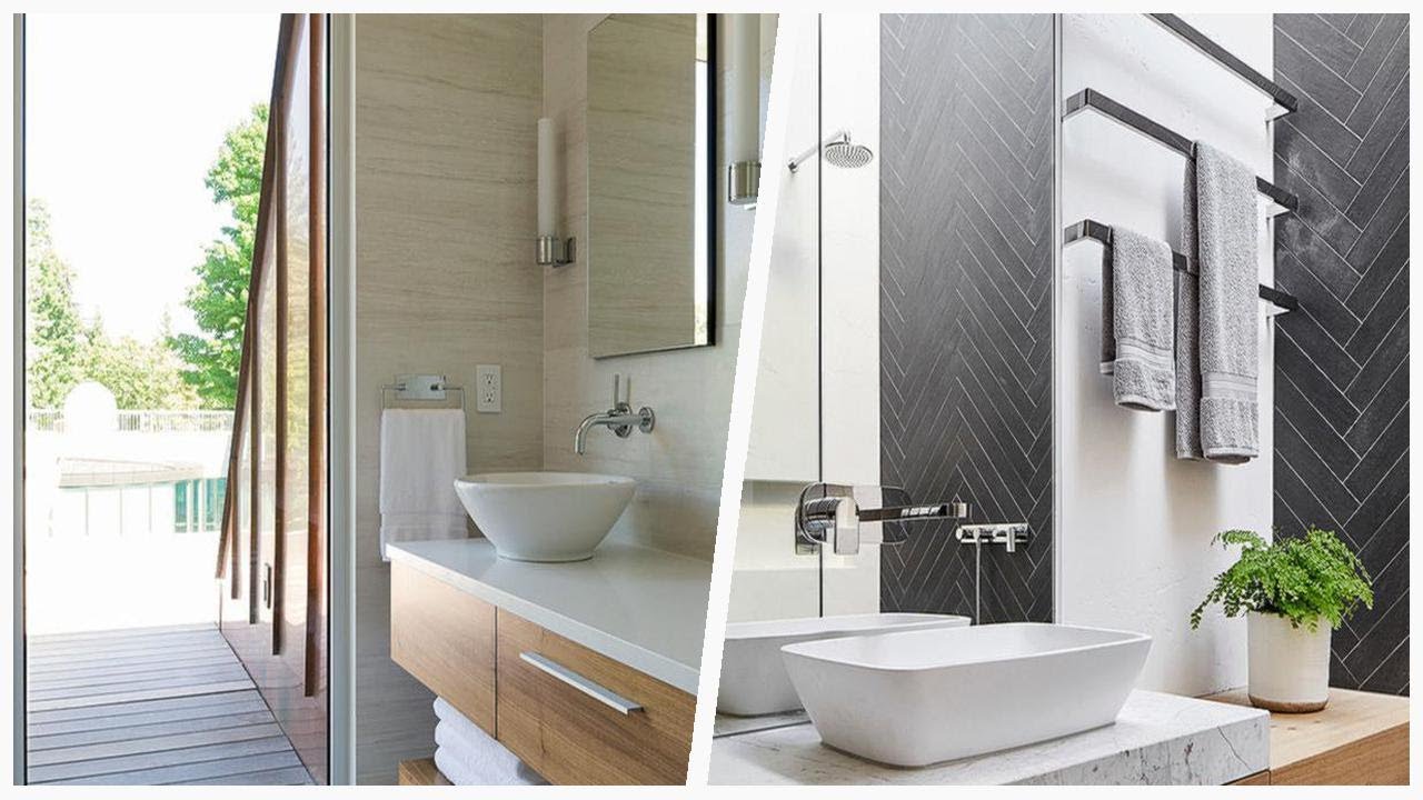 80 Modern Small Bathroom Design Ideas with Vessel Sinks