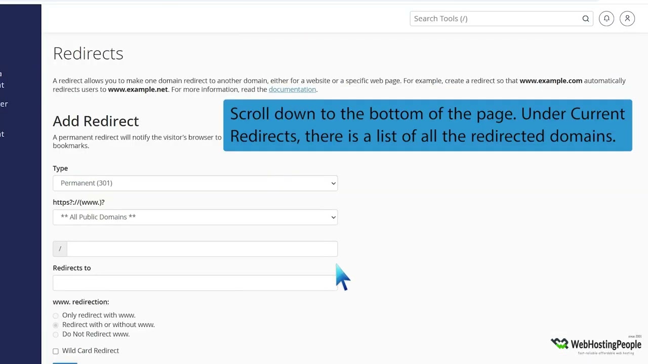 How to Remove Domain Redirect in cPanel with WebHostingPeople