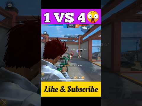 1 Vs 4 π€― Impossible Moment π₯π± #shorts #freefire #short