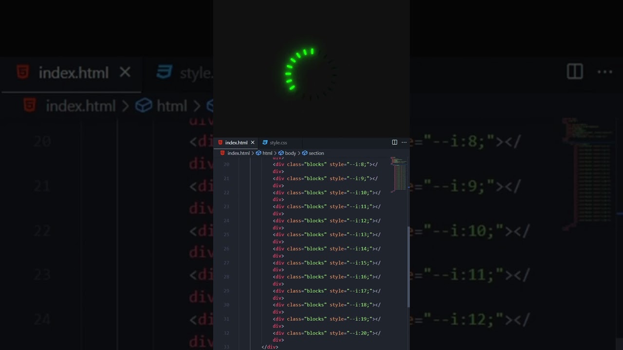 Pure CSS Loader Animation 🍩 #shorts #css