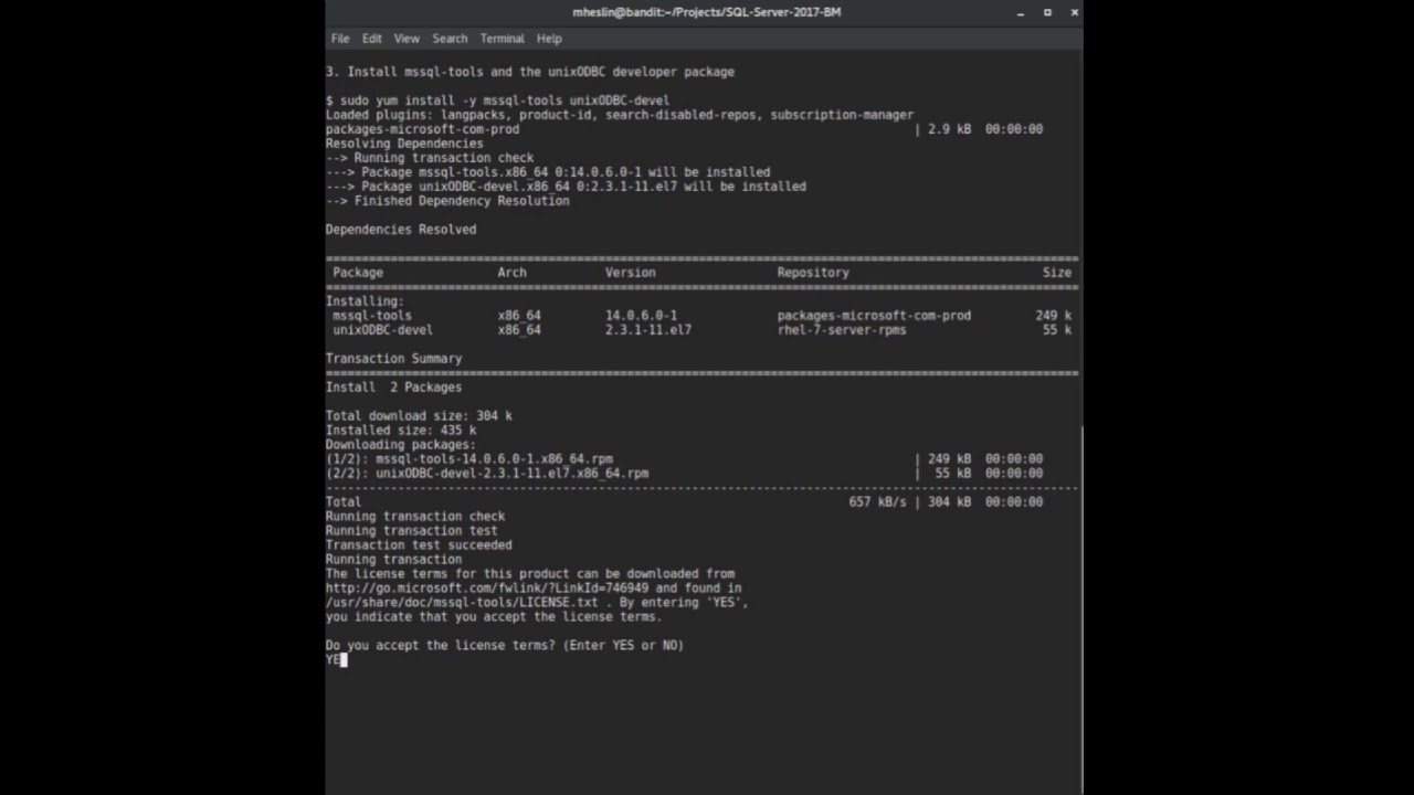 Install and Run Microsoft SQL Server 2017 on Red Hat Enterprise Linux