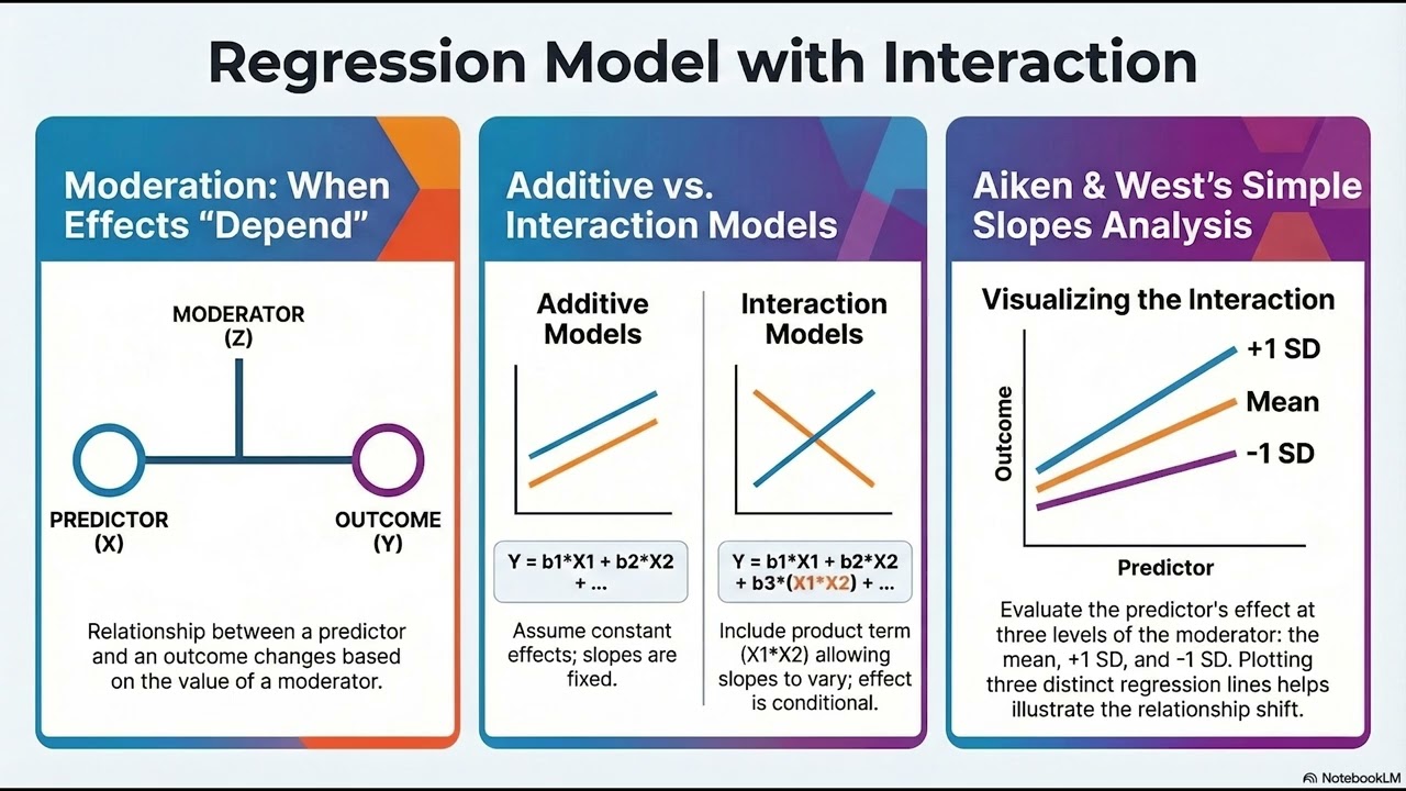 Regression Model with Interaction | Moderation Analysis