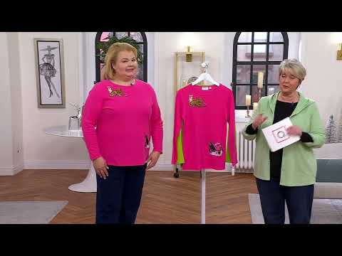 Quacker Factory Valentine Pet Waffle Long Sleeve Top on QVC