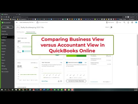 Comparing Business View versus Accountant View in QuickBooks Online (QBO)