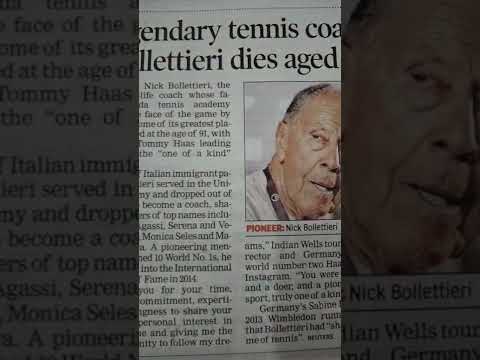 legendary tennis coach Bollettieri dies 91