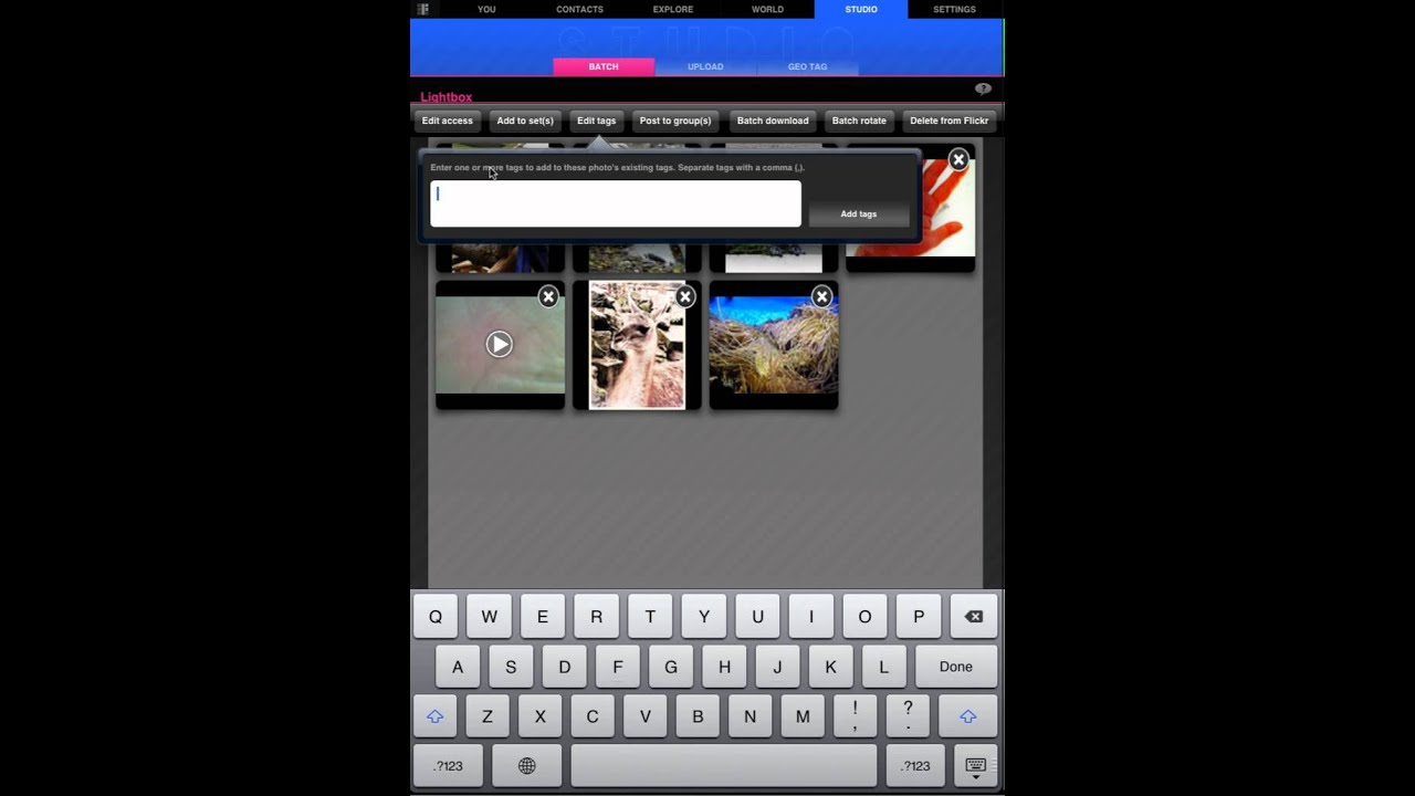 A look at the batch editor (