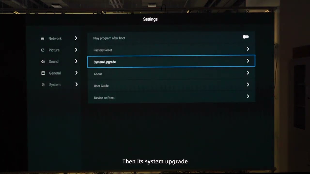 TU Series Operation Guidance -  Settings: System Settings