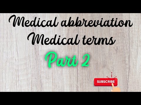 List of medical abbreviation/Medical terms/PART -2 /useful for all health care professional student