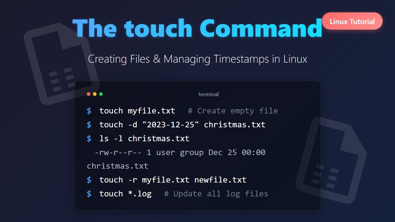 Linux Touch Command Tutorial: Create Files & Update Timestamps for Beginners