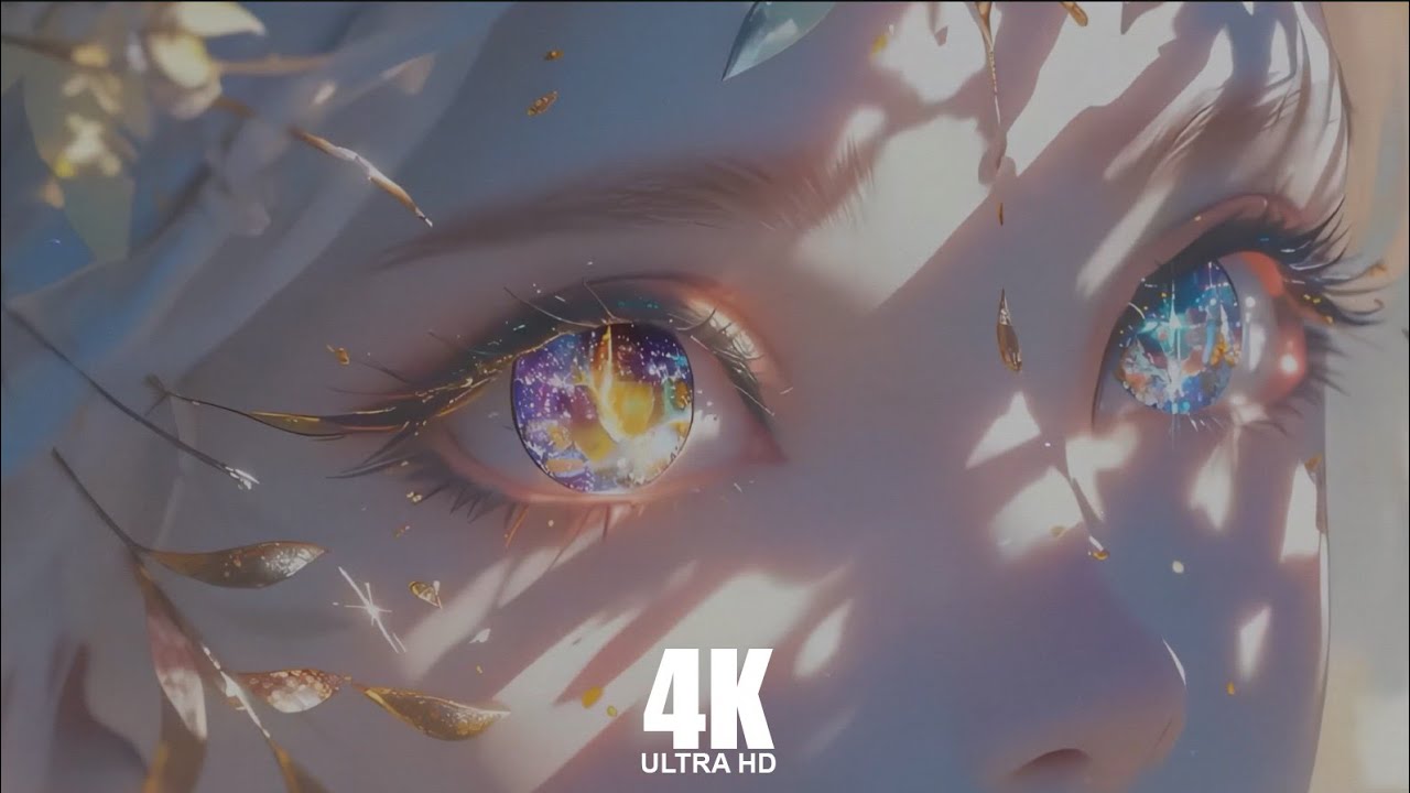 2 Hours Loop Anime White Girl's Eyes 4K Resolution Your Live Wallpaper For PC #livewallpaper