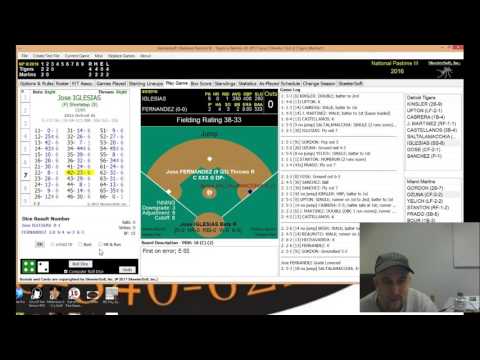 National Pastime III  Baseball PC NP3 by Skeetersoft 2016  Jose Fernandez's First Game of the Season