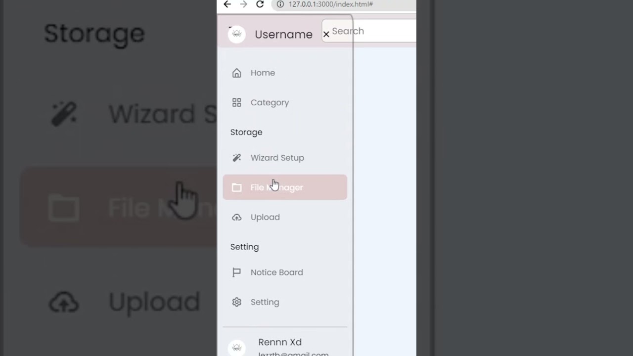 Responsive sidebar with hover