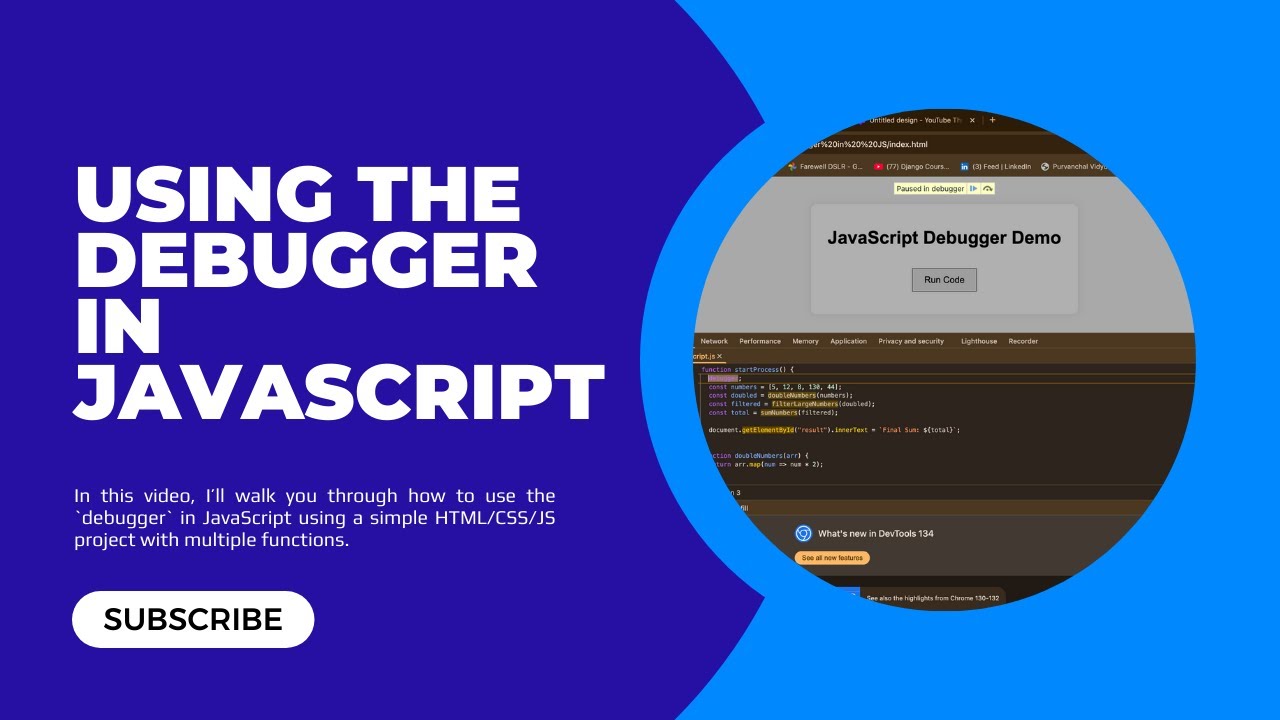 Using the debugger in JavaScript
