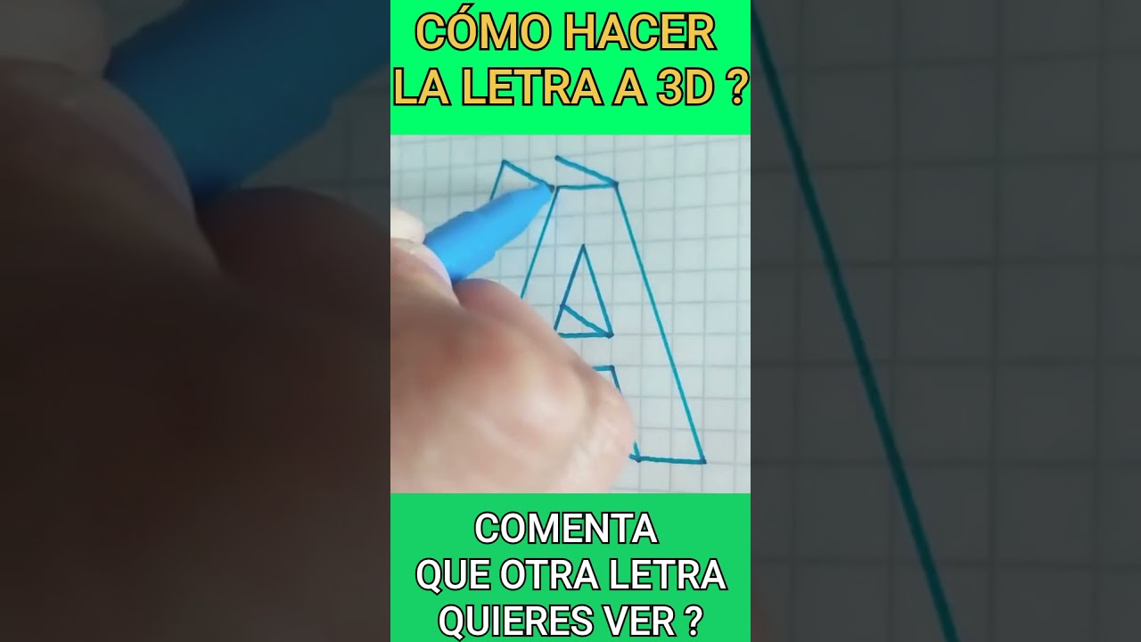 CÓMO HACER LA LETRA A EN 3D DEL ABECEDARIO , RECOPILACION DE TIKTOK #SHORTS DIBUJO
