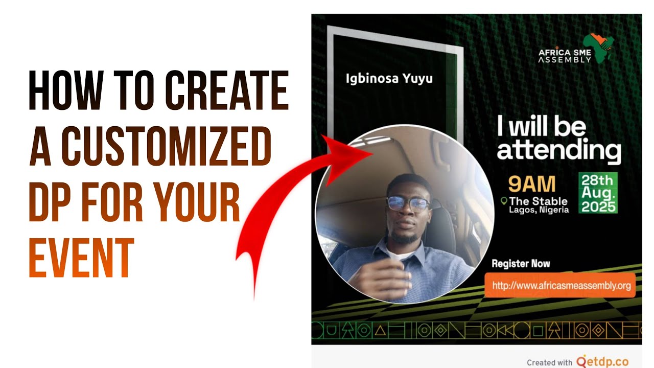 How to create a customized DP for your event 