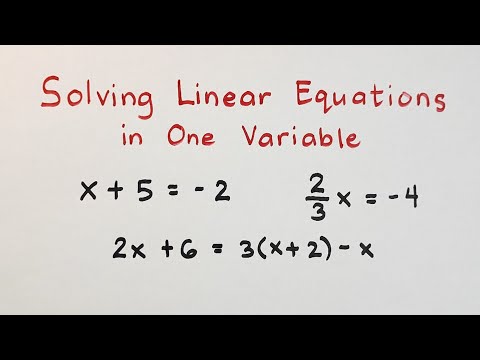 Solving Linear Equations in One Variable Video Lecture - Mathematics ...