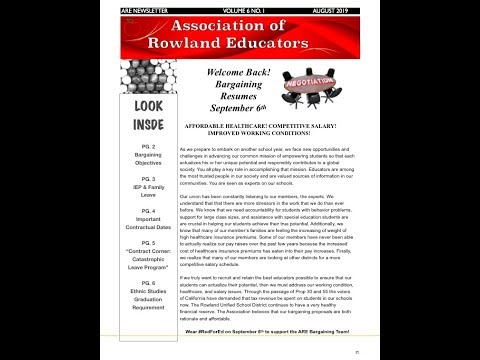 August 2019 Newsletter