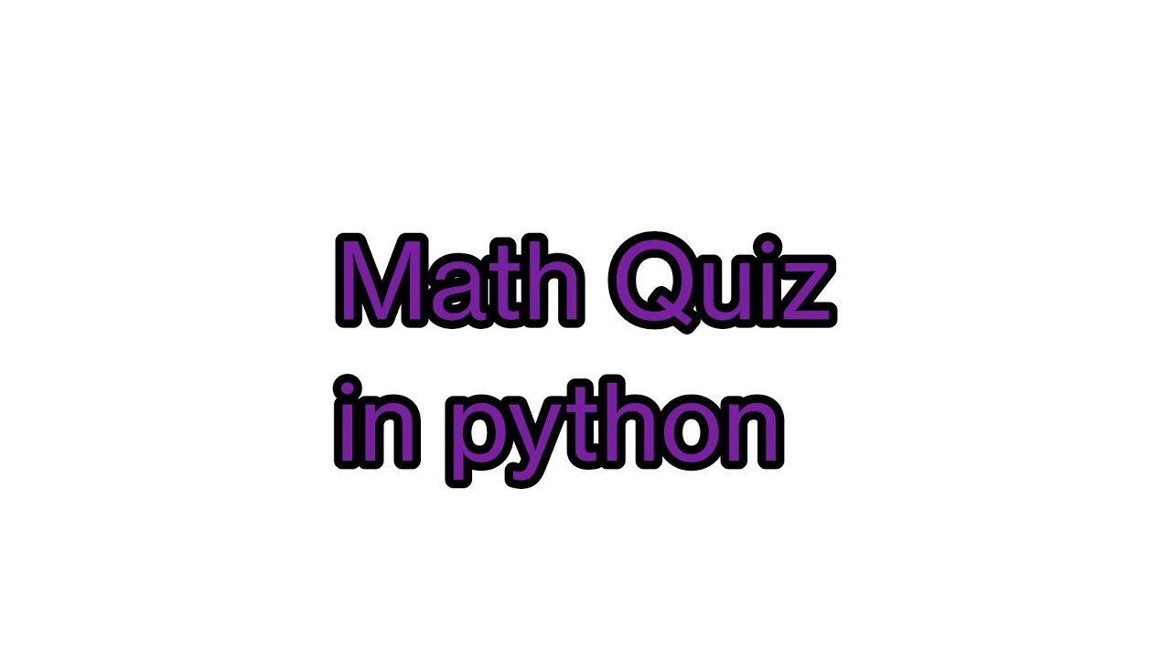 Math Quiz in python #solutions #python #Idp