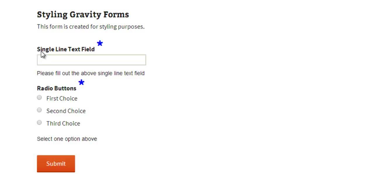 Gravity Forms Tutorial - How to format the required field asterisk
