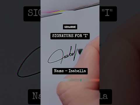 Signature for I | Isabella | SBtellME Calligraphy and Handwriting #shorts