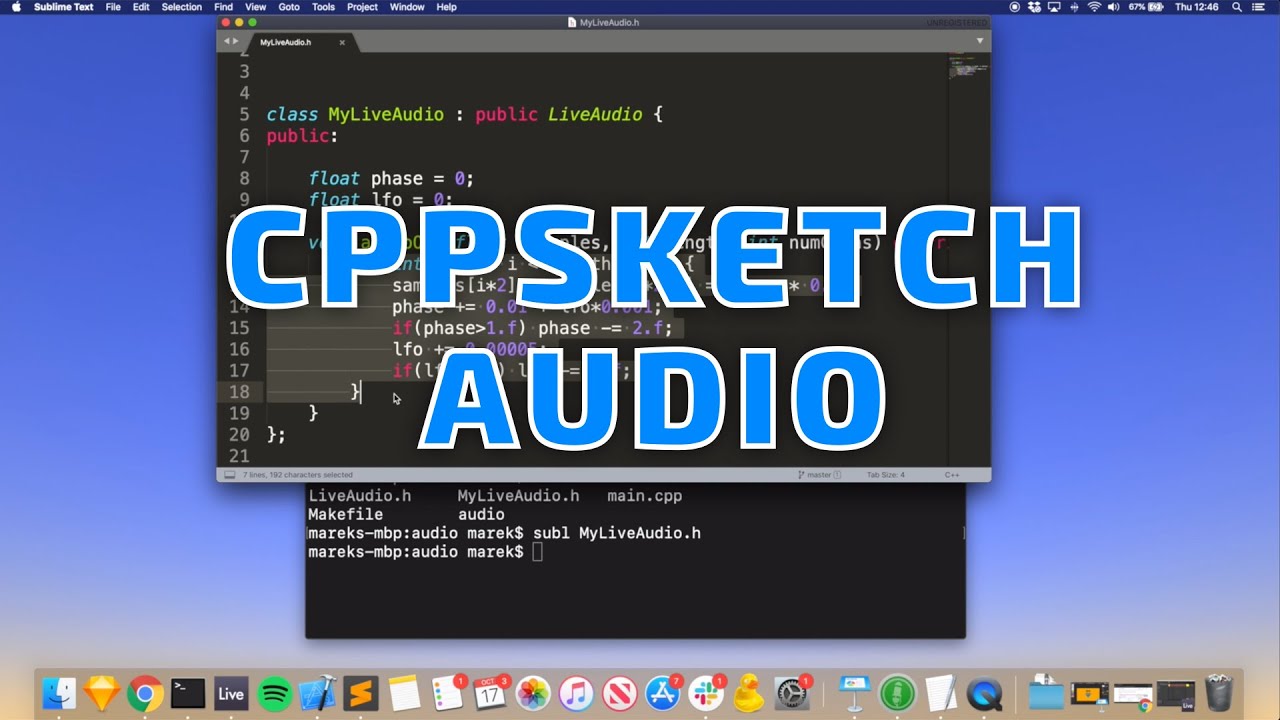 Live-coding audio with cppsketch