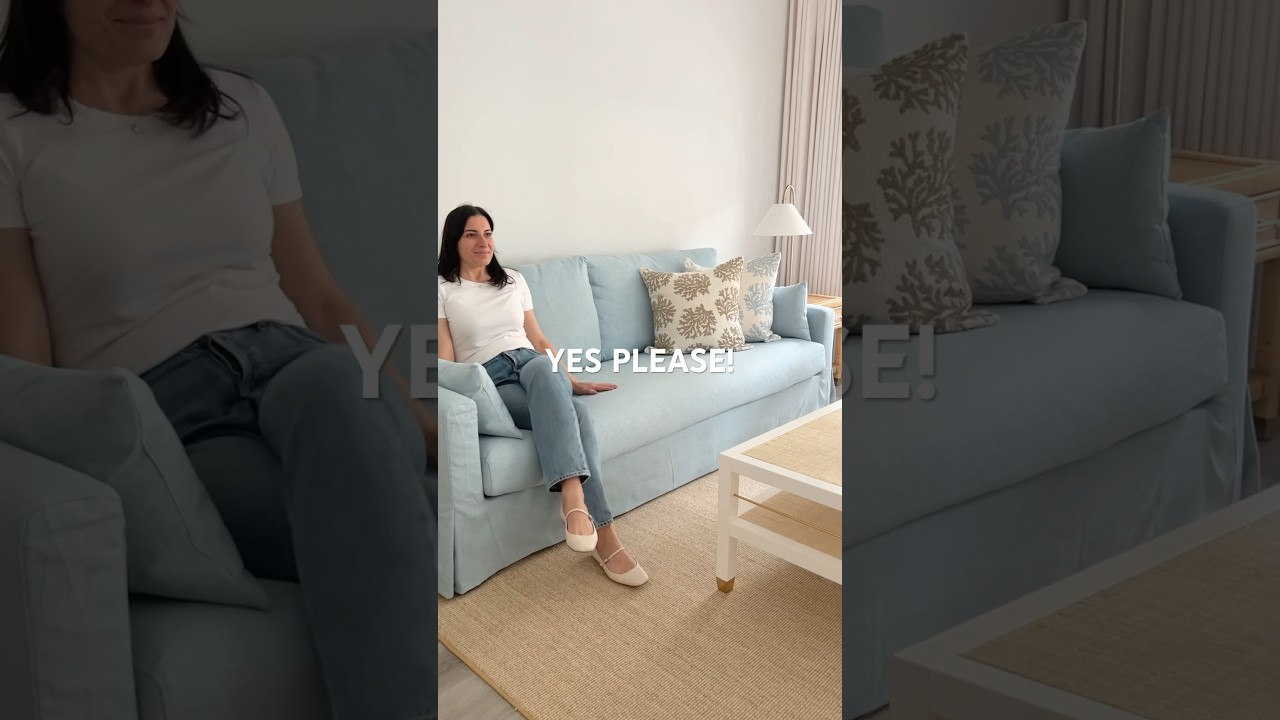 IKEA Hyltarp Slipcovered Sofa #ikea #ikeasofa #coastaldesign