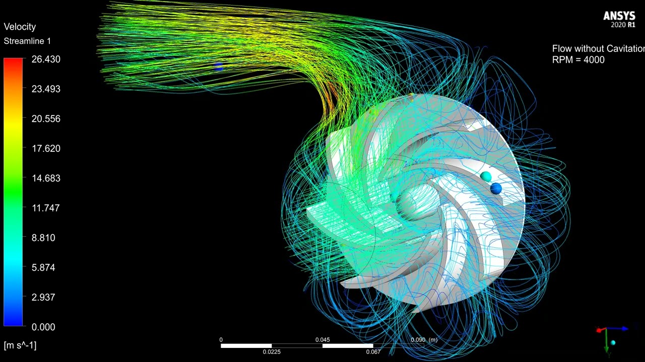 Centrifugal Pump CFD simulation without cavitation