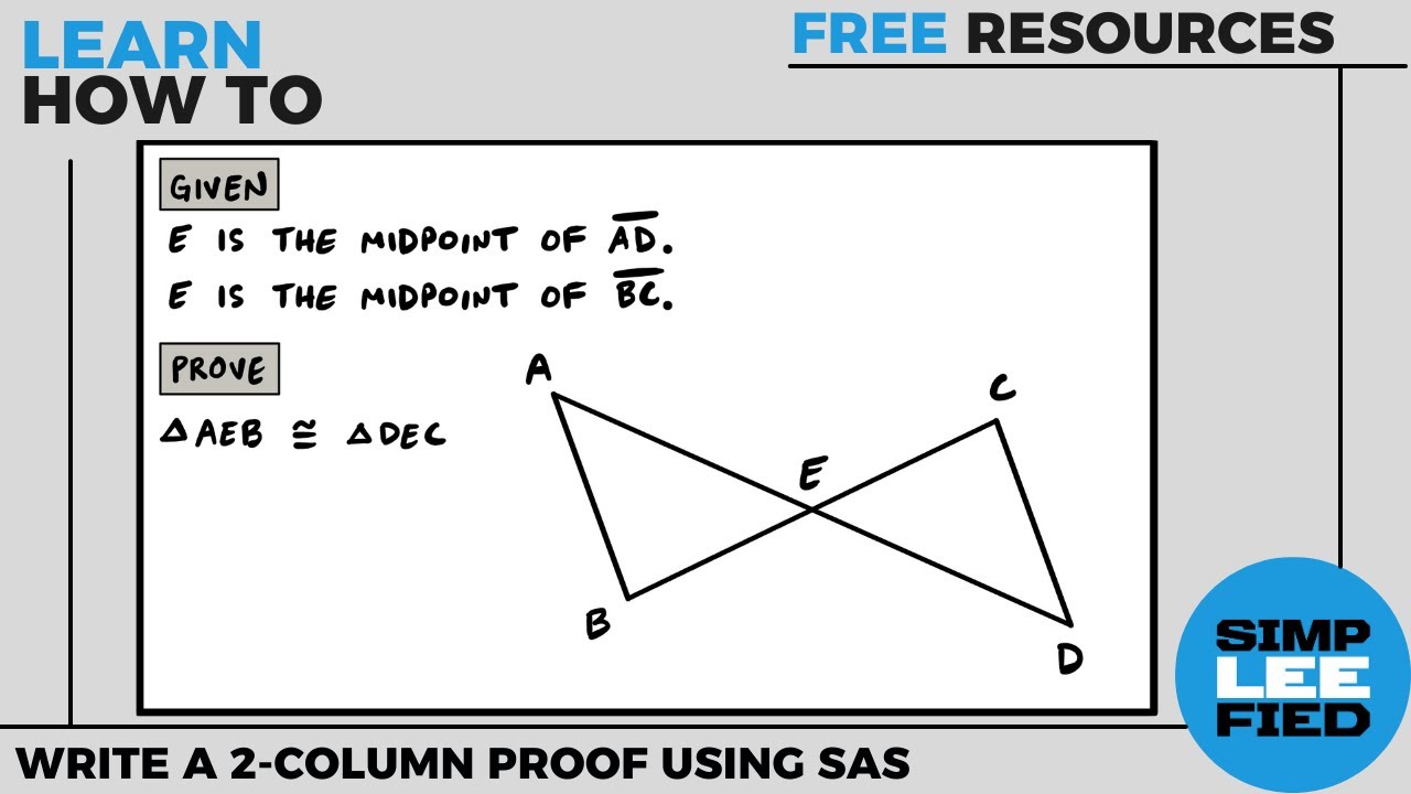 Geometry: SAS Proof [Detailed Answer Key PDF included]