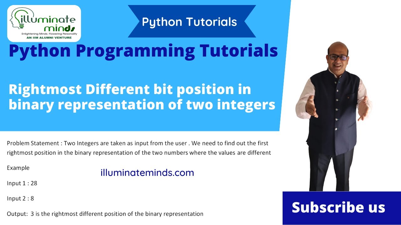 Different Bit position in binary representation of two integers | Python Programming Tutorials