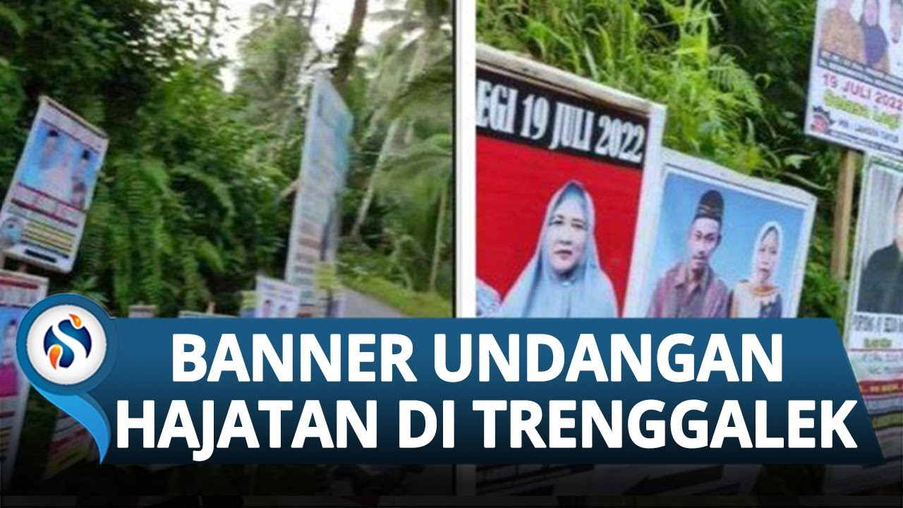 Viral Banner Undangan Hajatan Mirip Banner Caleg, Dipasang di Pinggir ...