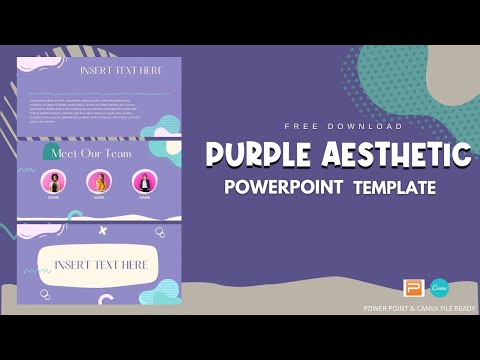 Purple Aesthetic PowerPoint Template | FREE TEMPLATE + DOWNLOAD + CANVA TEMPLATE READY