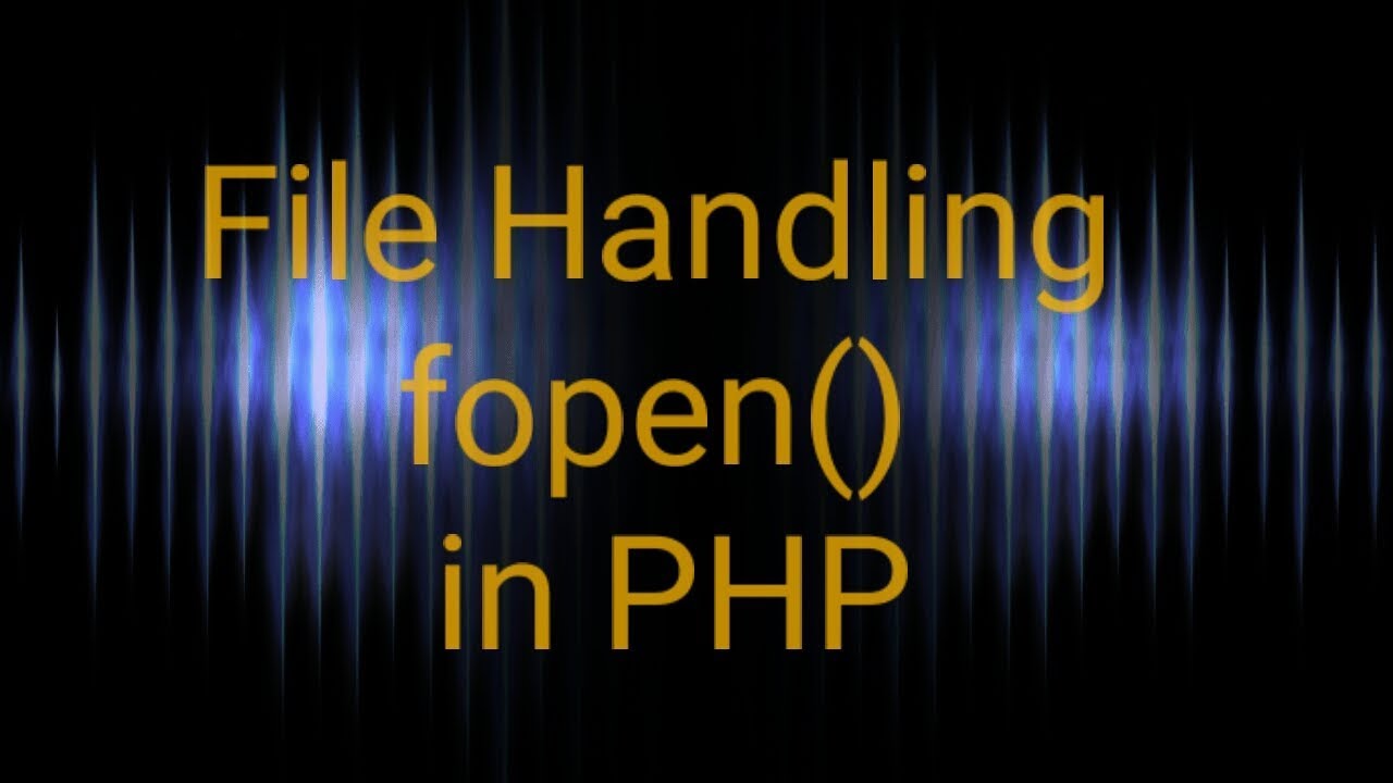 Fopen() function in php