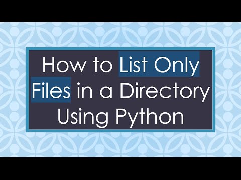 How to List Only Files in a Directory Using Python