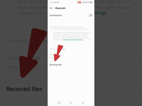 How to see received files in infinix bluetooth #shorts