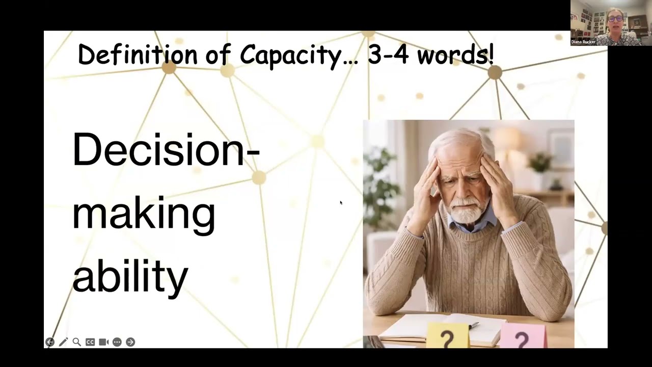 Dementia: Practical Capacity Assessments -Making by Dr. Diana Rucker, May 12, 2026