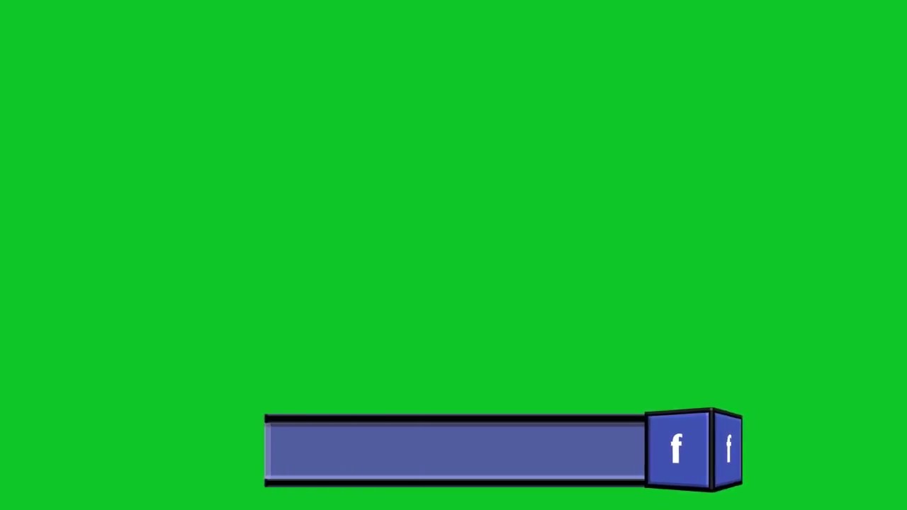 free green screen social media facebook icon in 3d / 3d logo / 3d  lower third for facebook