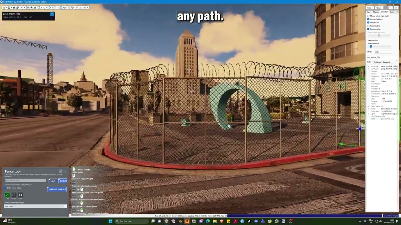 FenceTool - Automatically Place Fences in CodeWalker (Fast & Precise)