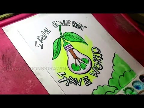 How to Draw Save Energy and Save the World Drawing for kids – Janice ...